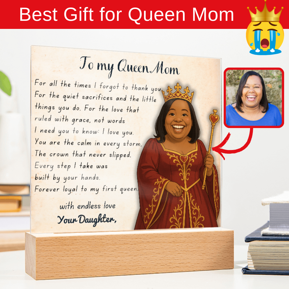 [Personalized] Queen Mom Acrylic Tribute Plaque