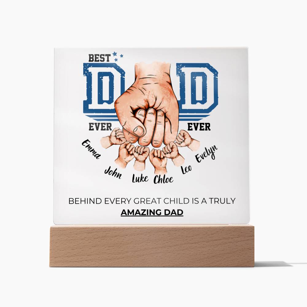 Best Dad Ever Ever - Amazing Dad & Great Child - Name Personalize - Ac